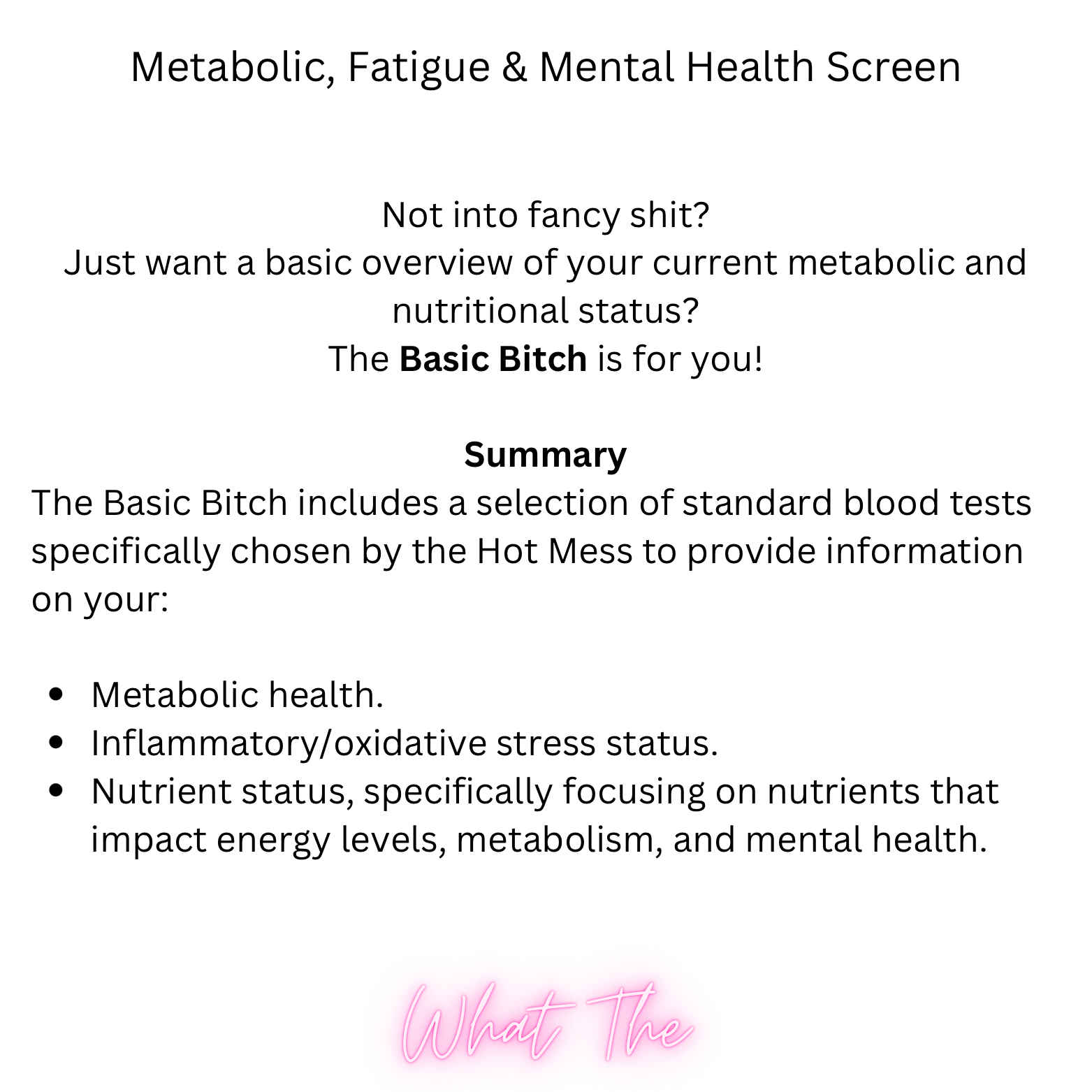 Basic Bitch – The Hot Mess Studio